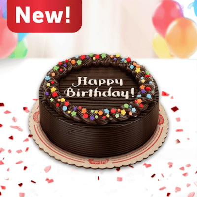 Round Chocolate Dedication Cake - RegaloManila.com